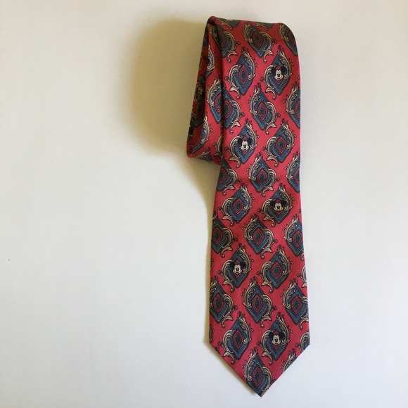 Disney | Accessories | Walt Disney Company Mickey Mouse Silk Tie | Poshmark